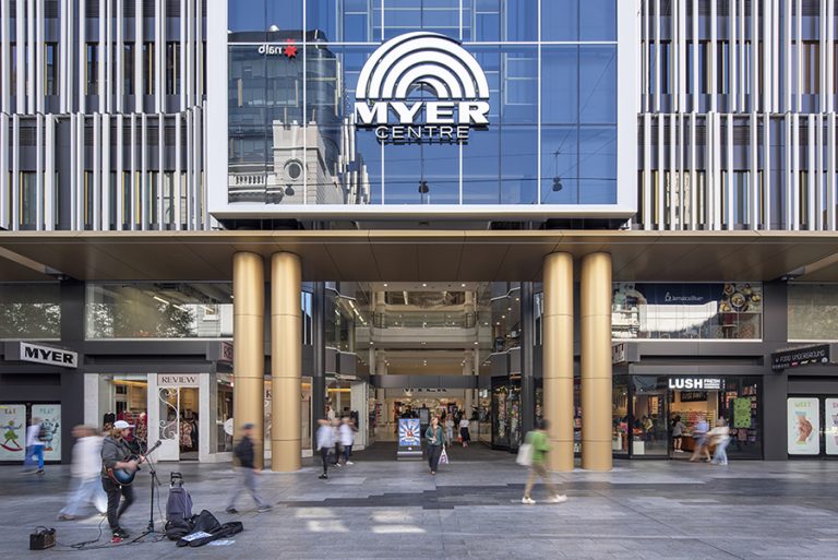 Myer Centre Adelaide unveils facade makeover, introducing a new retail ...